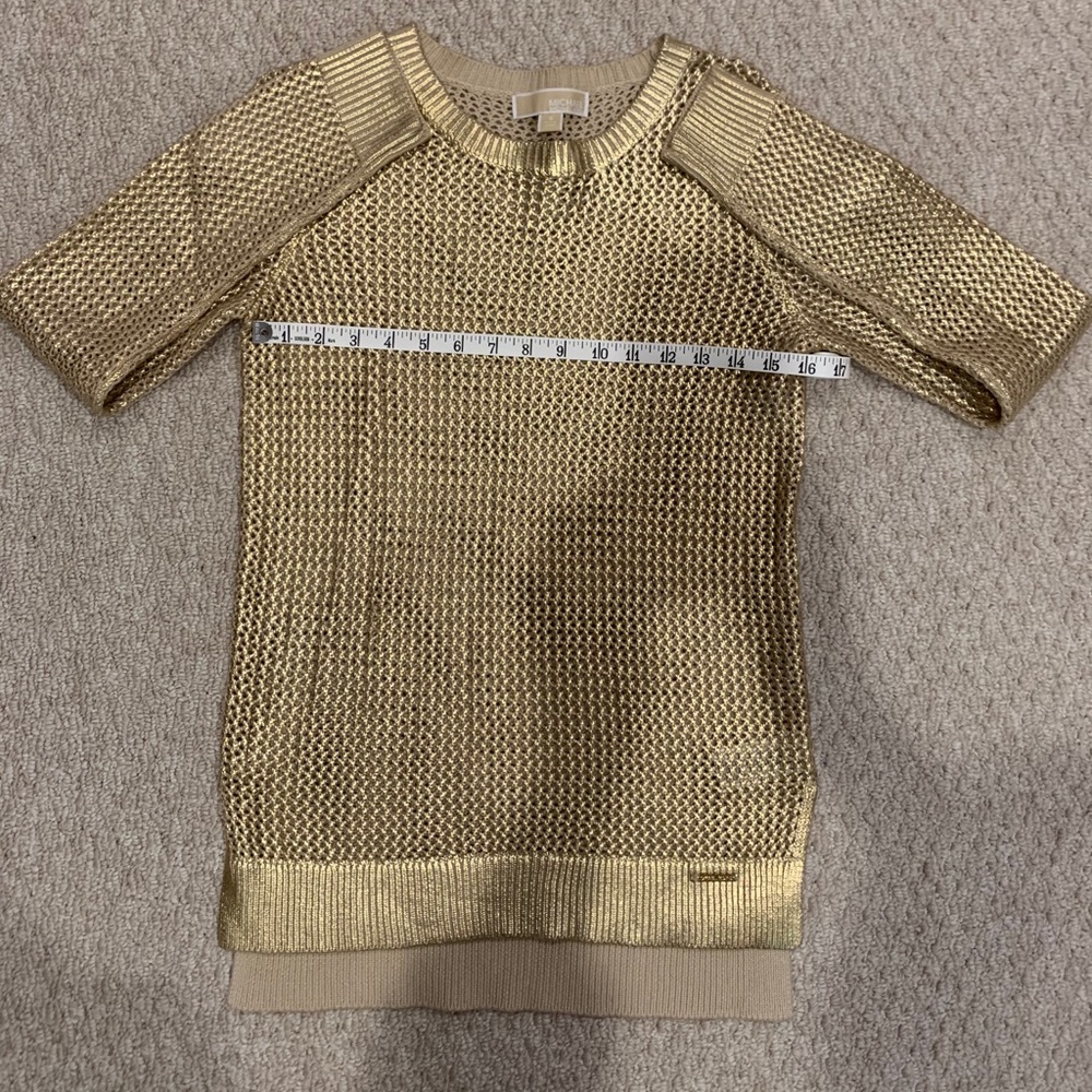 Michael Michael Kors Gold Metallic Sweater - Gem